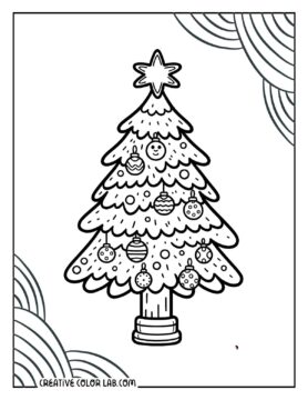Free Christmas Tree Coloring Pages to Download and Print
