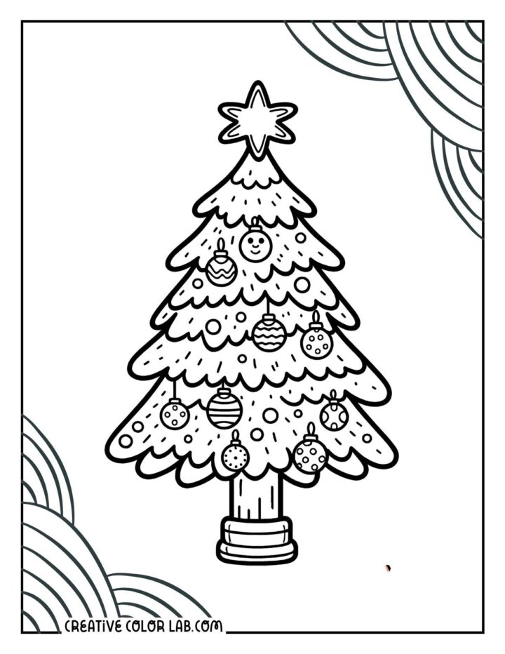 Free Christmas Tree Coloring Pages to Download and Print