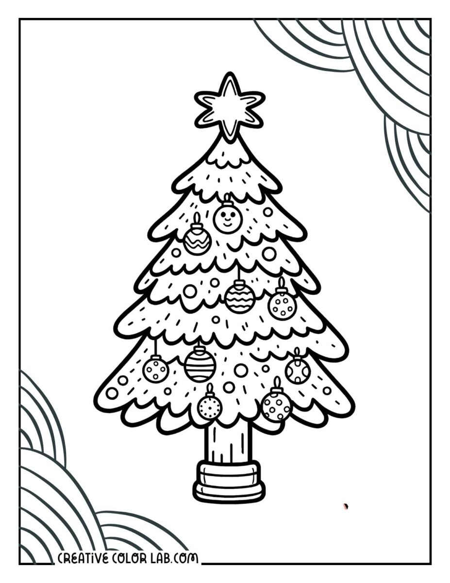 Free Christmas Tree Coloring Pages to Download and Print