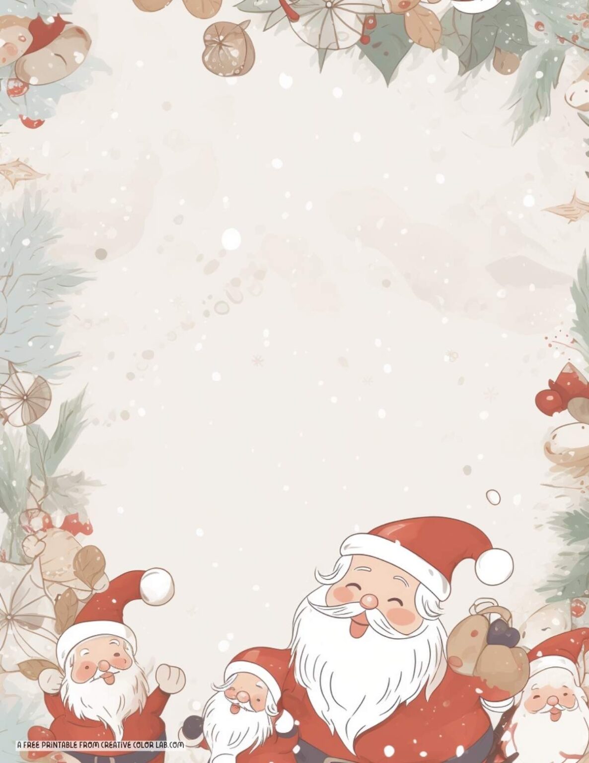 Free Printable Santa Claus Letterhead Templates