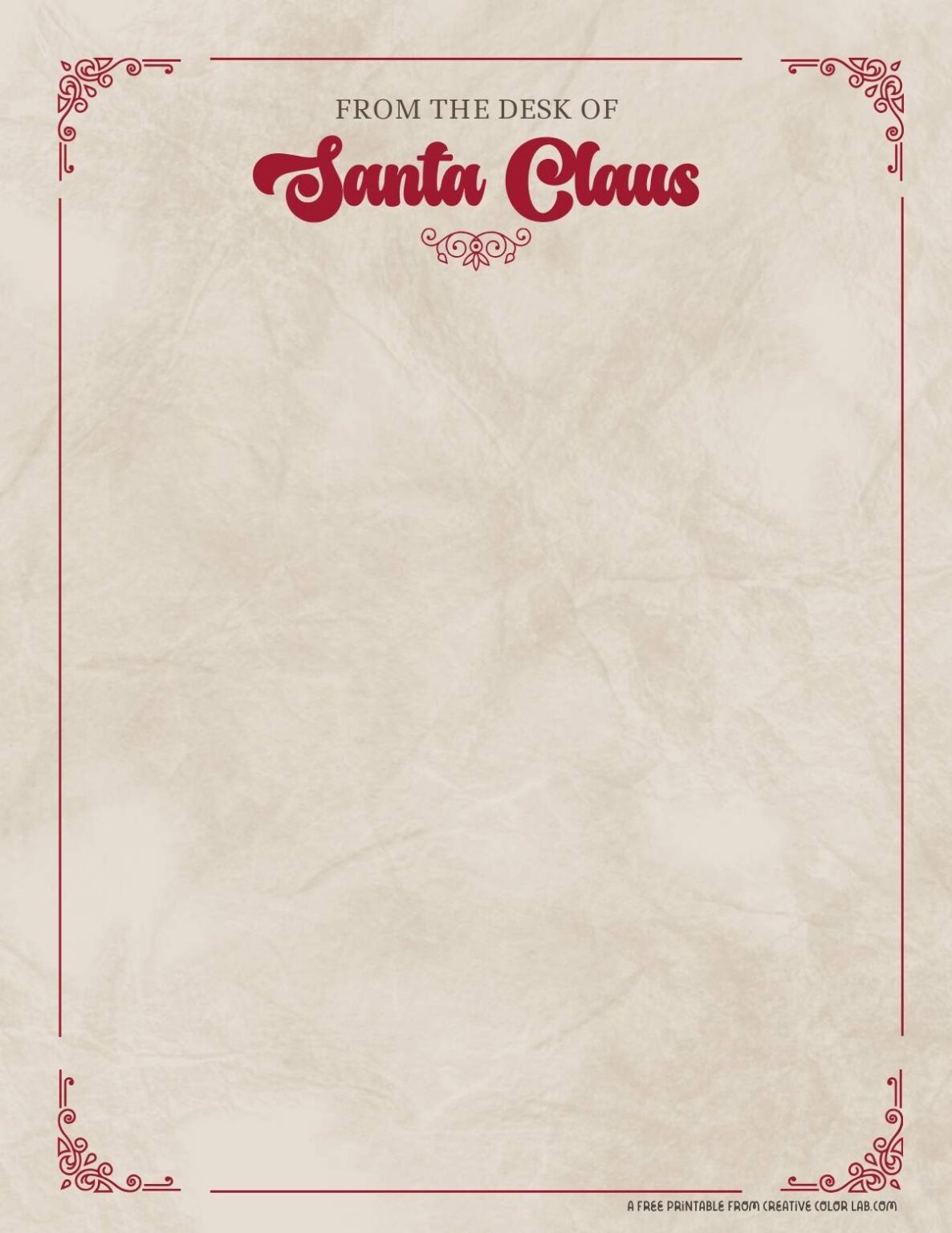 Free Printable Santa Claus Letterhead Templates