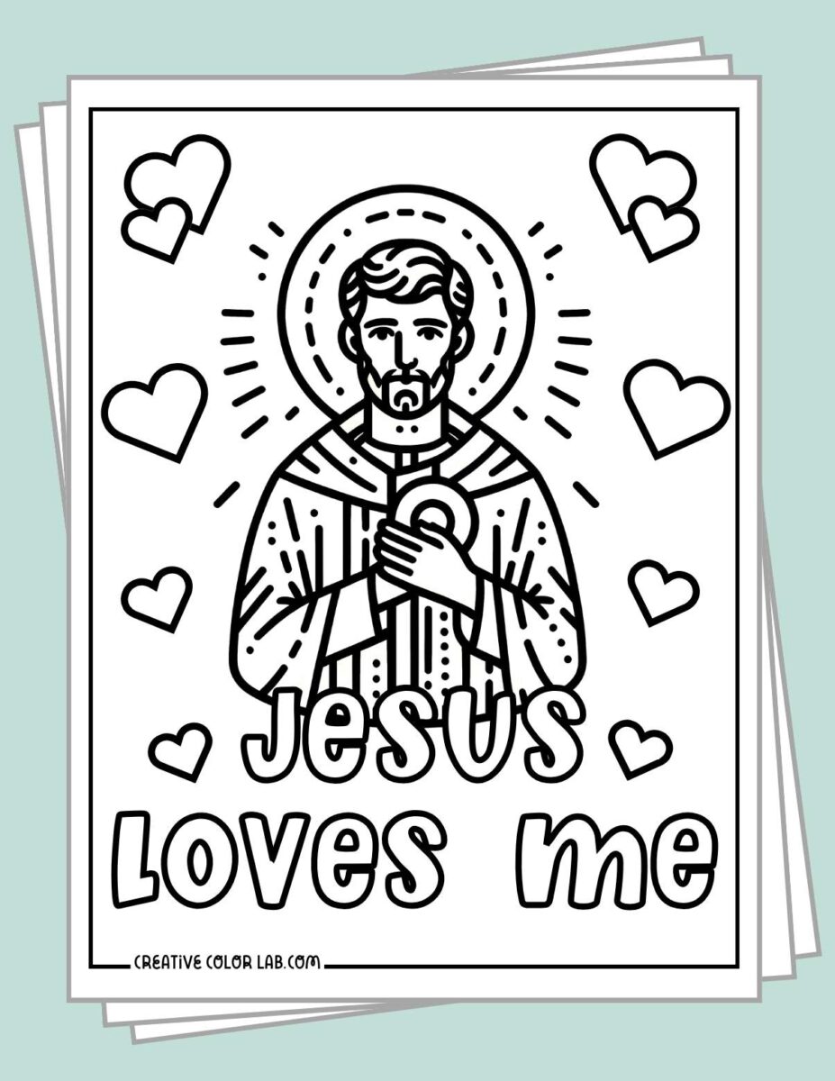 Christian Valentine Coloring Pages | Free, Printable PDFs