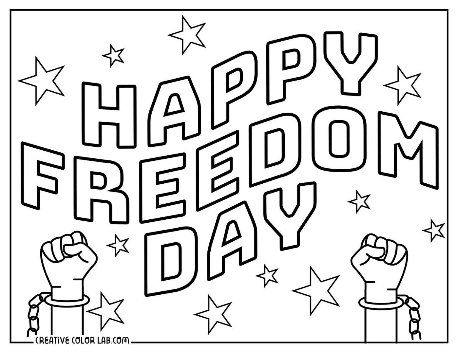 Free Printable Coloring Sheets for Juneteenth