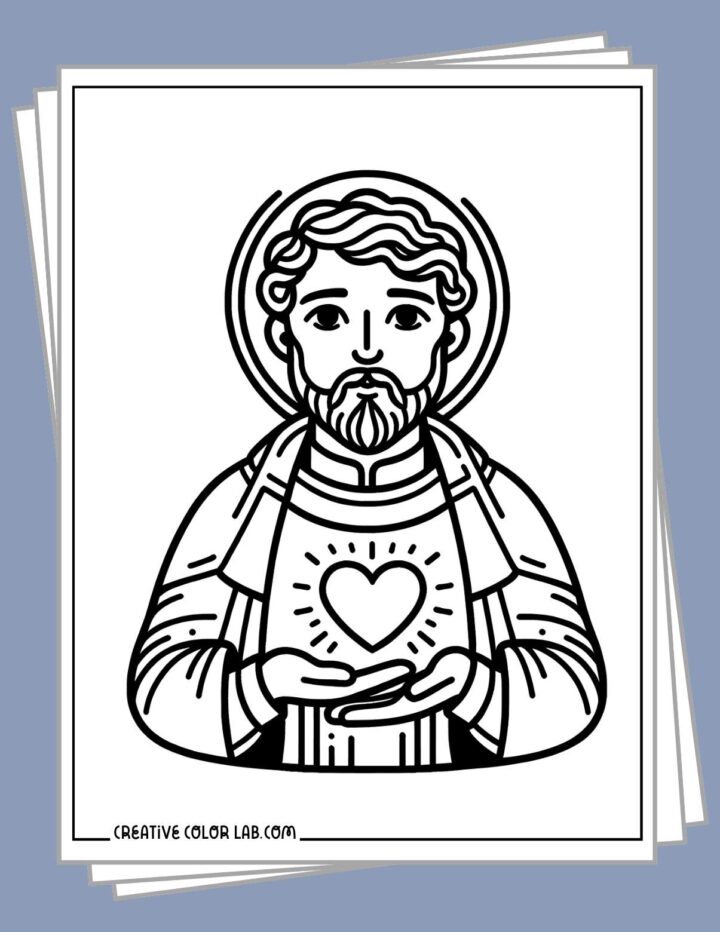 Free, Printable Saint Valentine Coloring Pages