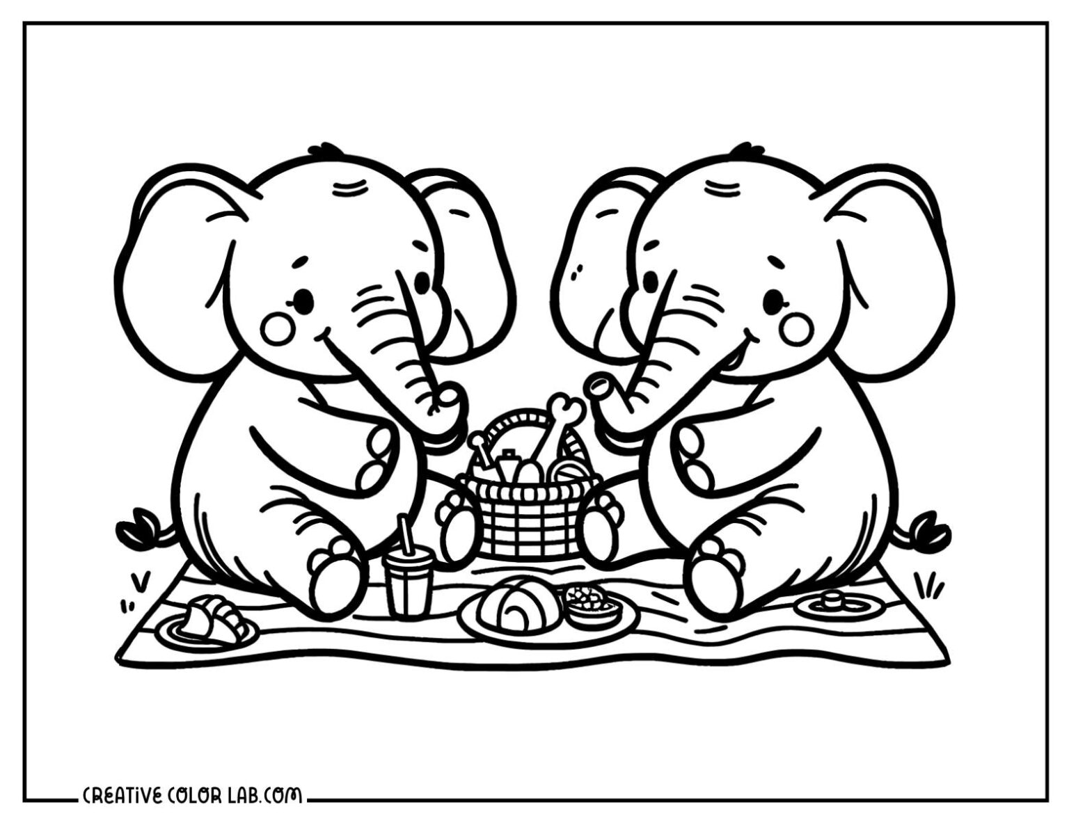 Printable Elephant Coloring Pages | Free PDFs to Download