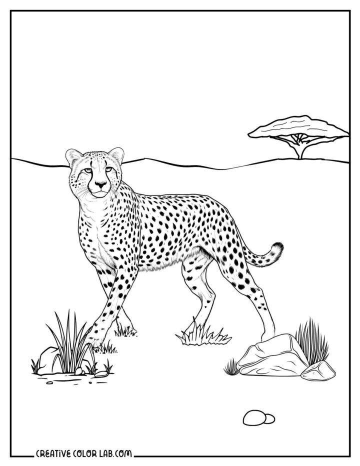 Cheetah Coloring Pages | Free, Printable PDFs