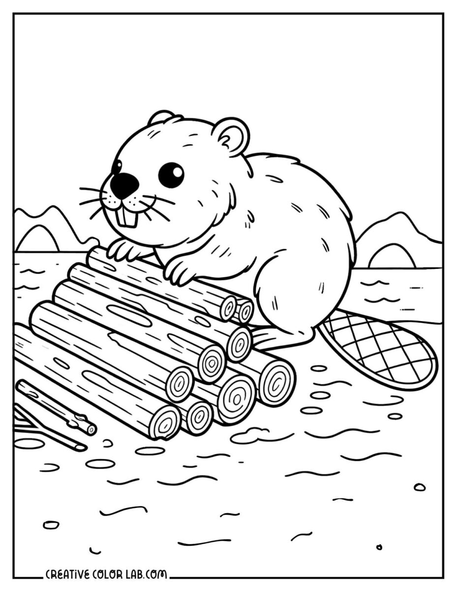 Free Beaver Coloring Pages to Print
