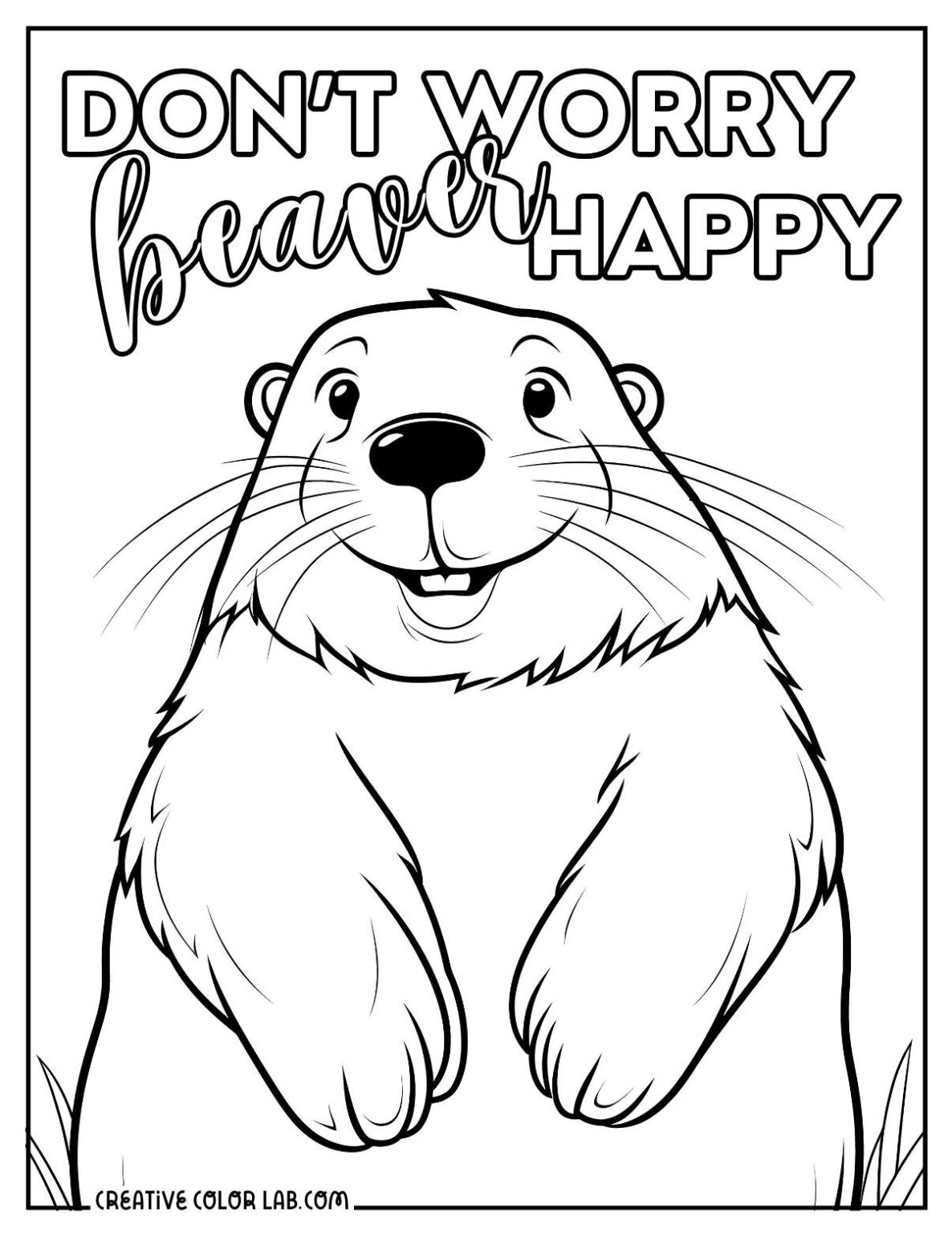 Free Beaver Coloring Pages to Print
