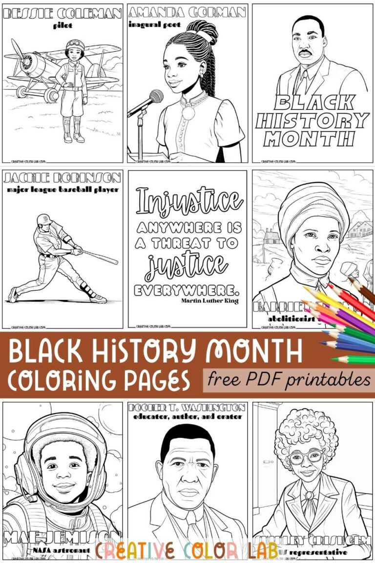 Black History Month Coloring Pages | Free, Printable PDFs