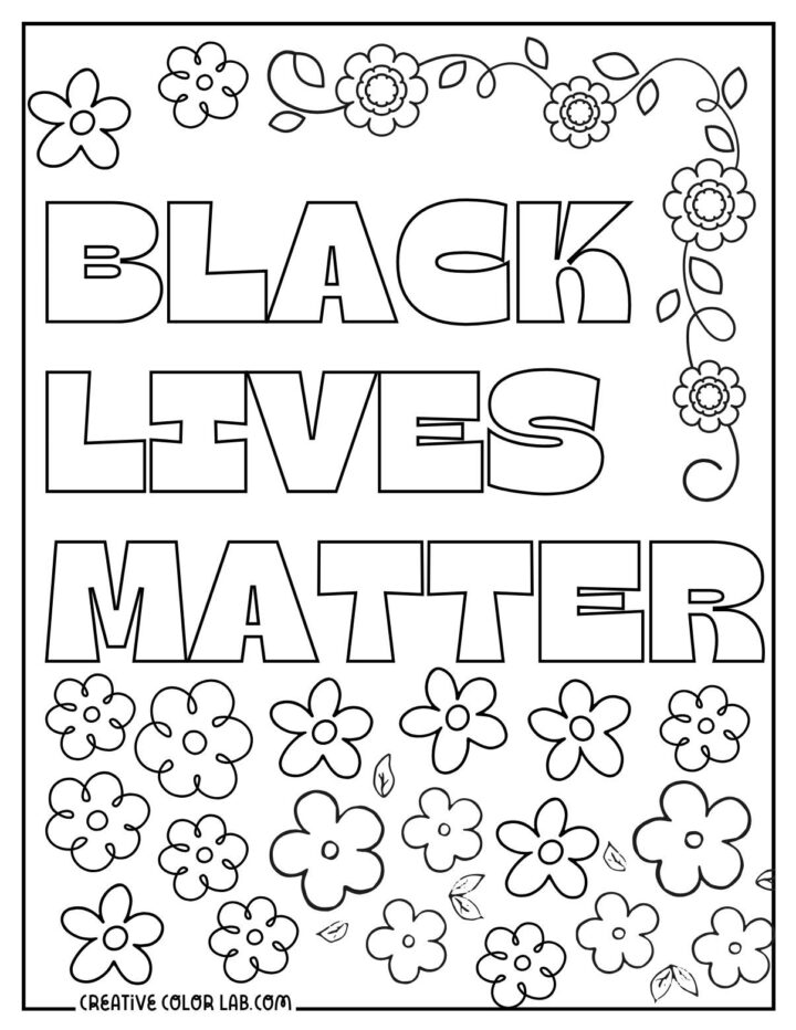 Free, Printable Black Lives Matter Coloring Pages