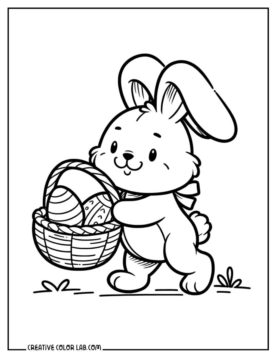 Bunny Rabbit Coloring Pages in PDF Format