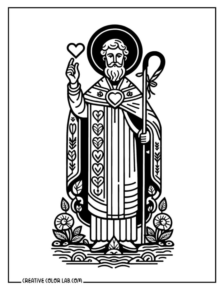 Free, Printable Saint Valentine Coloring Pages