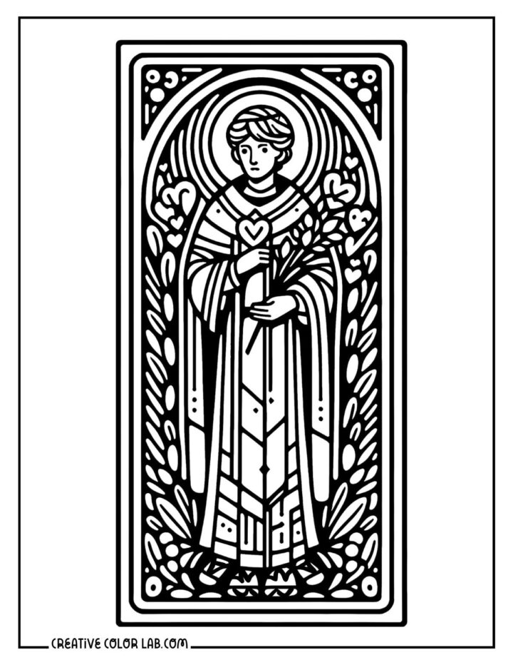 Free, Printable Saint Valentine Coloring Pages