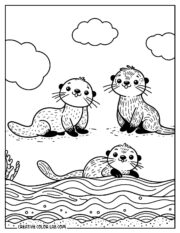 10 Otter Coloring Pages | Free PDF Printables