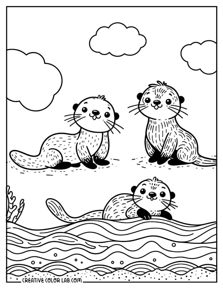 Free, Printable Otter Coloring Pages