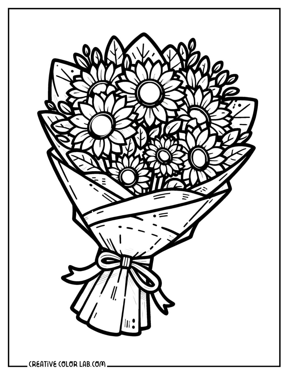 Free, Printable Sunflower Coloring Pages | PDF Downloads