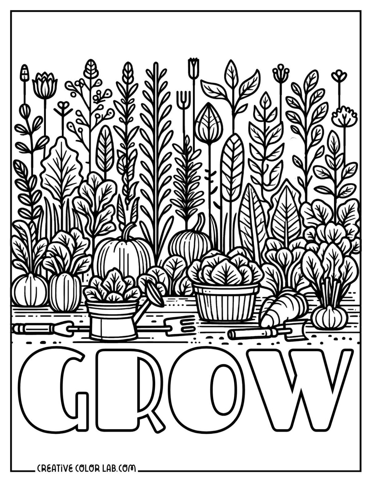 13 Free Garden Coloring Pages | PDF Printables