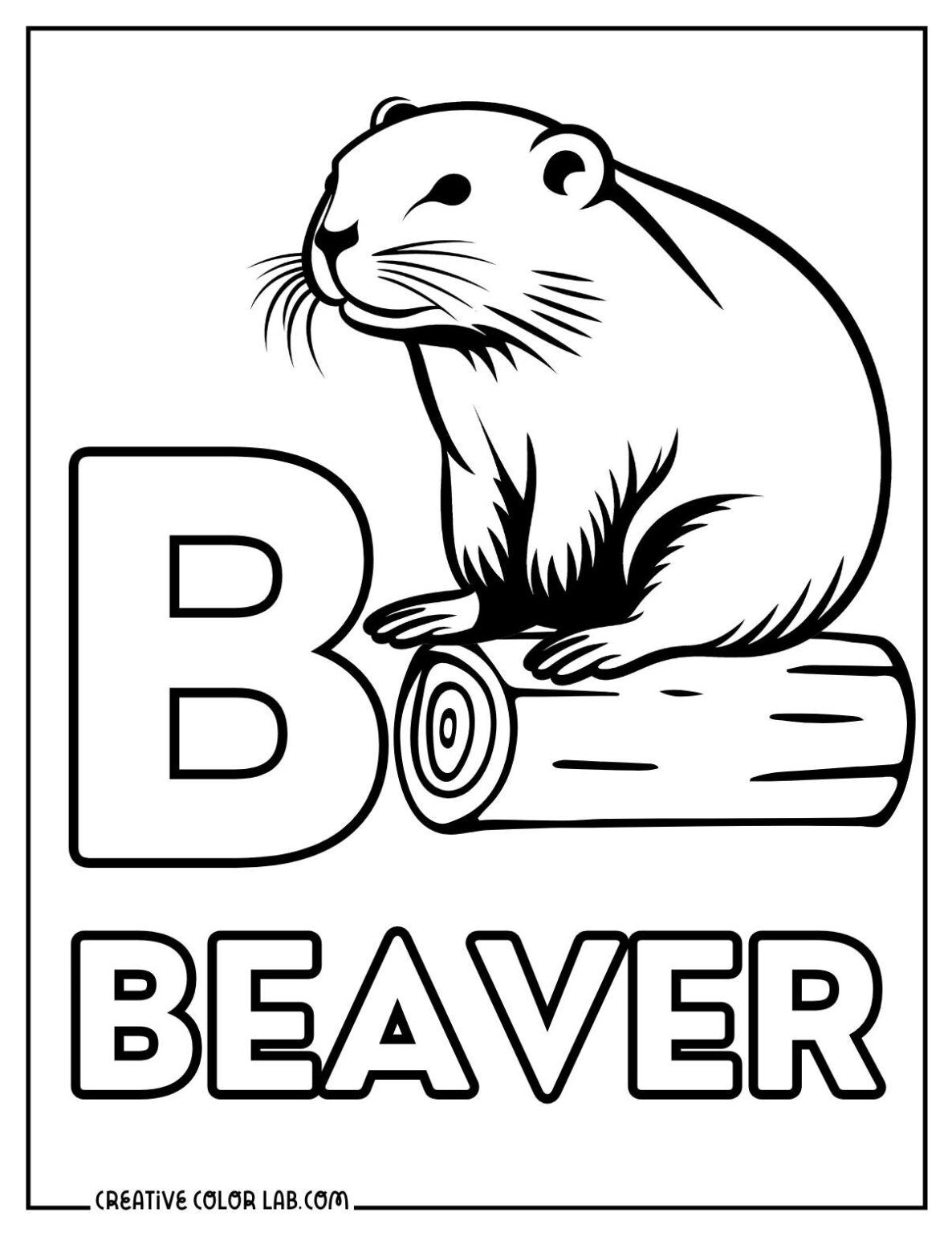 Free Beaver Coloring Pages to Print