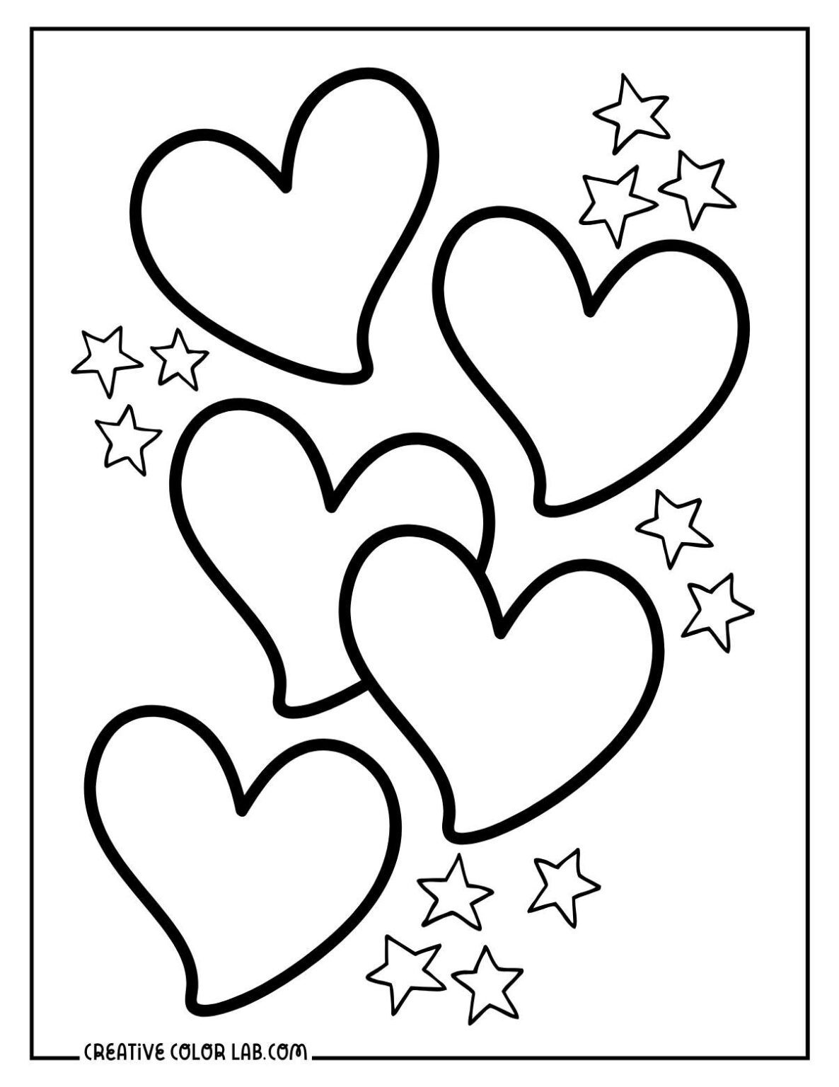 Free Heart Coloring Pages | Printable PDFs