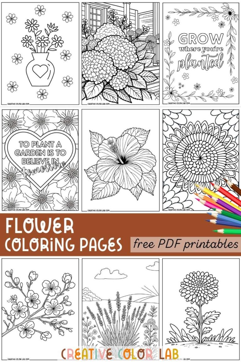 37 Flower Coloring Pages | Free, Printable PDFs