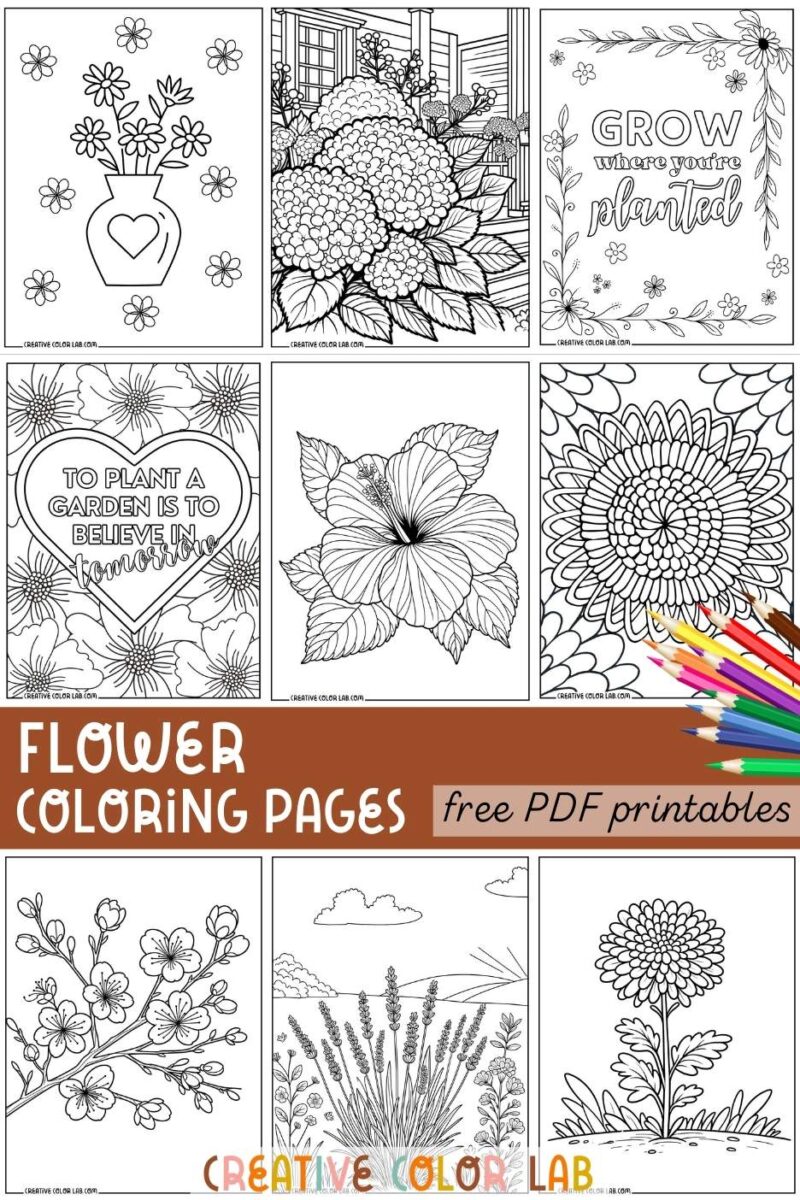 37 Flower Coloring Pages | Free, Printable PDFs
