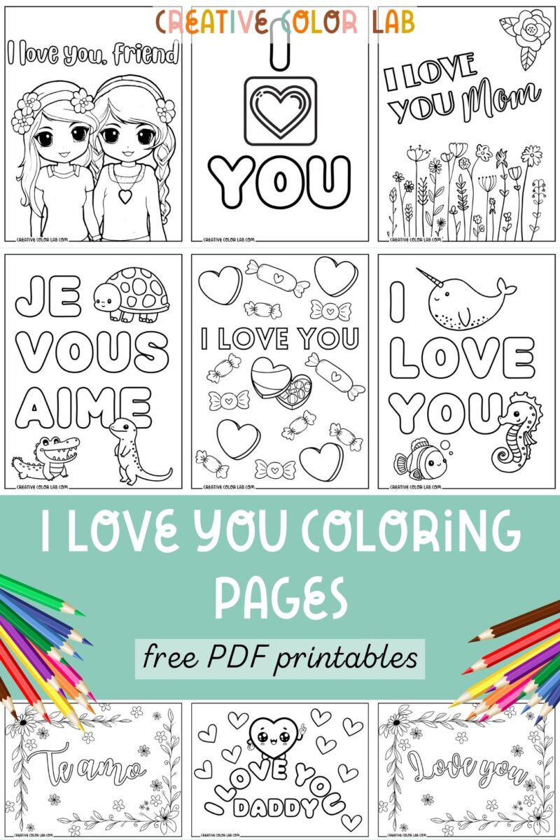 46 I Love You Coloring Pages | Free PDF Printables