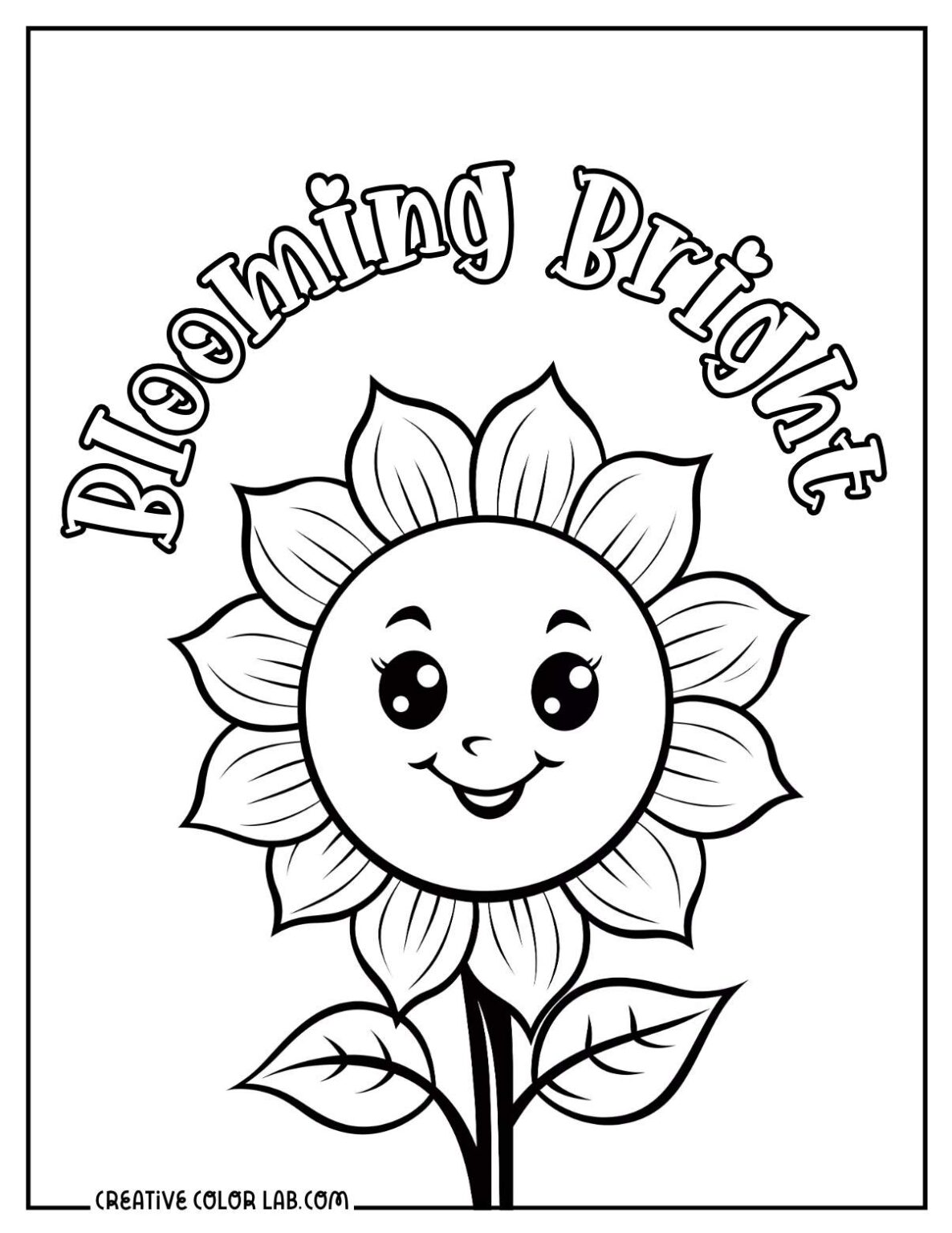 Free, Printable Sunflower Coloring Pages | PDF Downloads