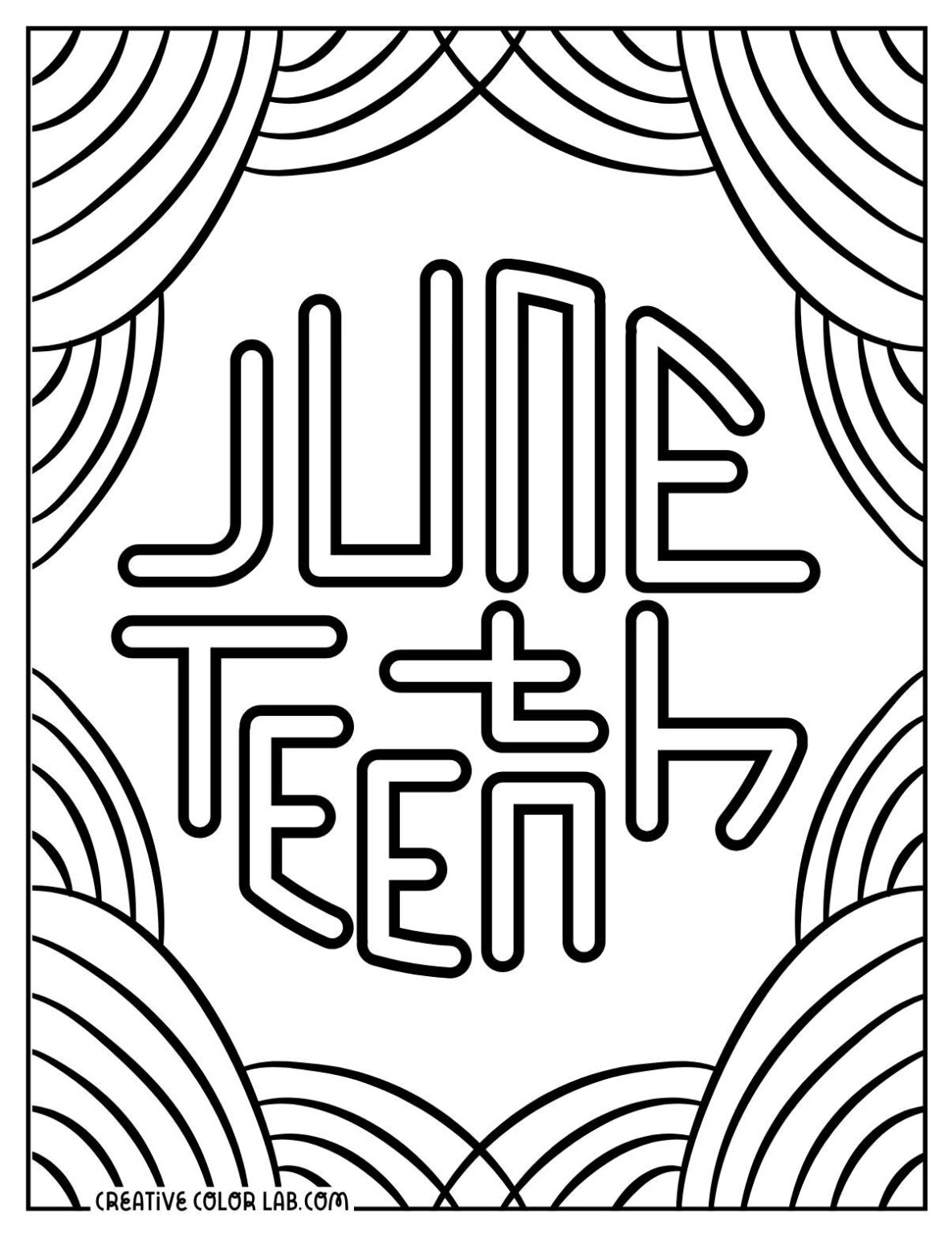 Free Printable Coloring Sheets for Juneteenth