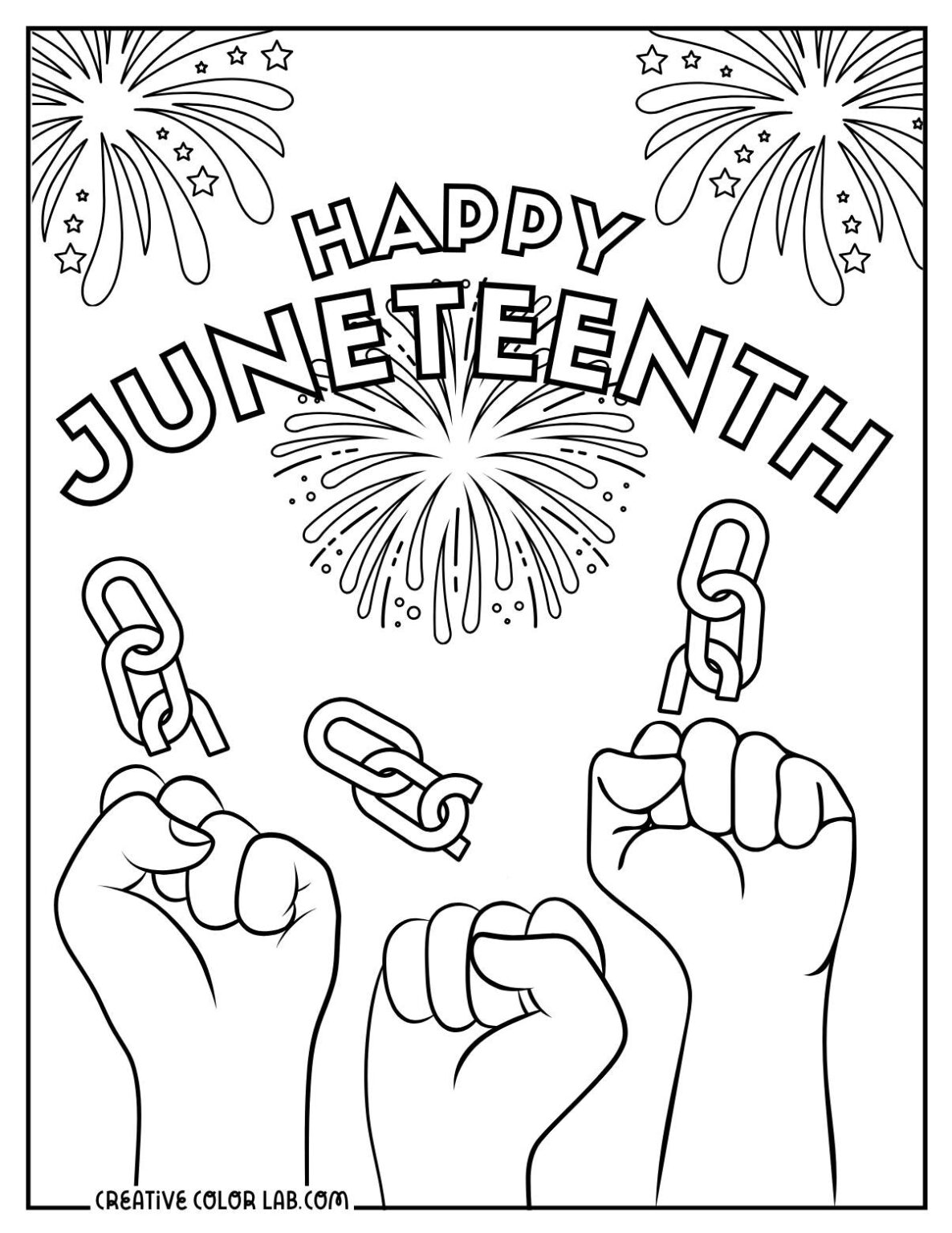 Free Printable Coloring Sheets for Juneteenth
