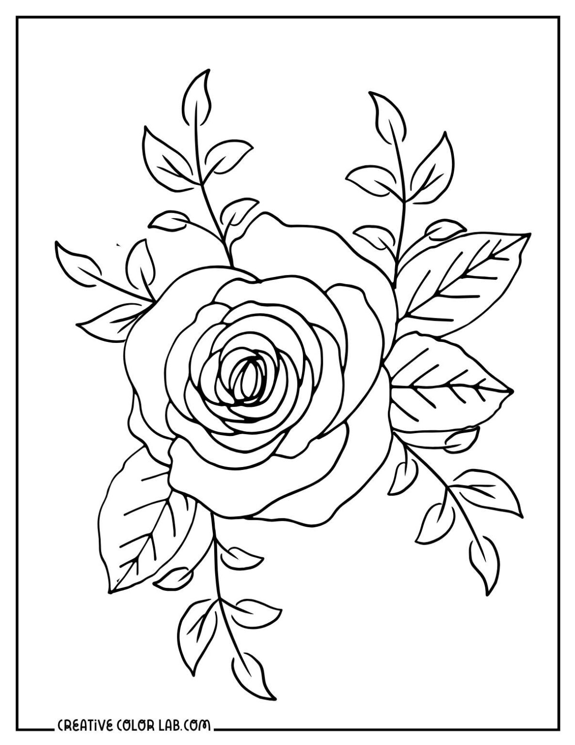28 Rose Coloring Pages | Free PDF Printables