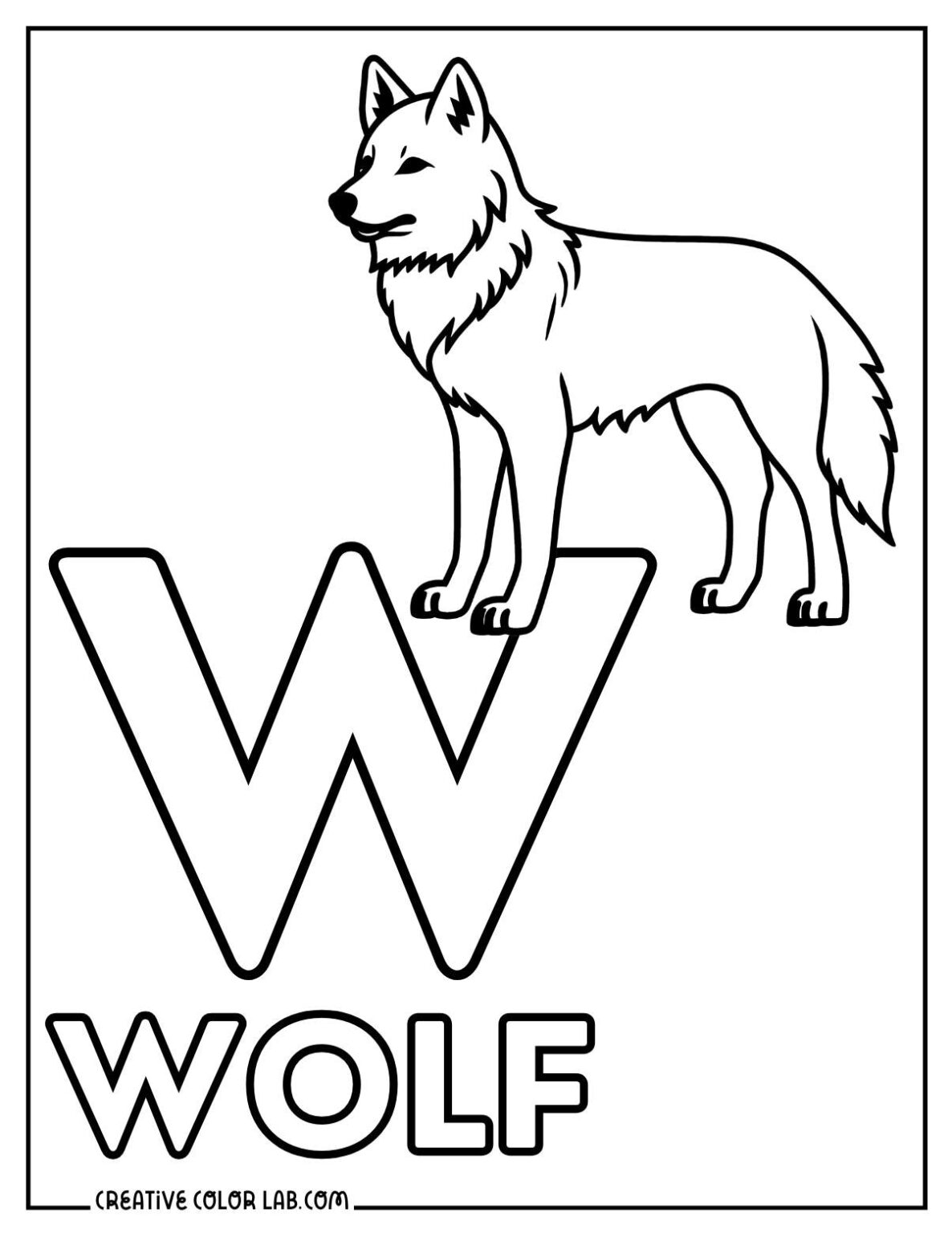 Free, Printable Wolf Coloring Pages