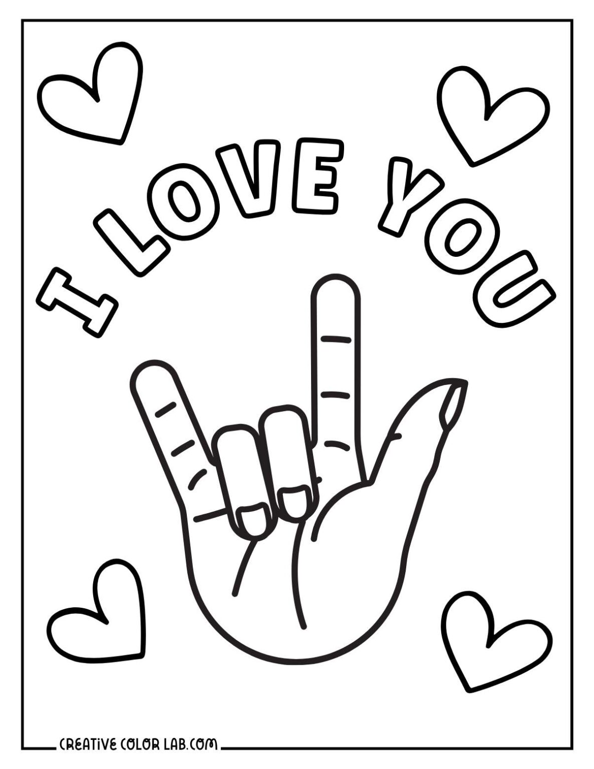 Printable Valentine Coloring Pages in PDF Format
