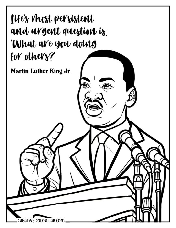 Free MLK Day Coloring Pages | Martin Luther King Jr Printables