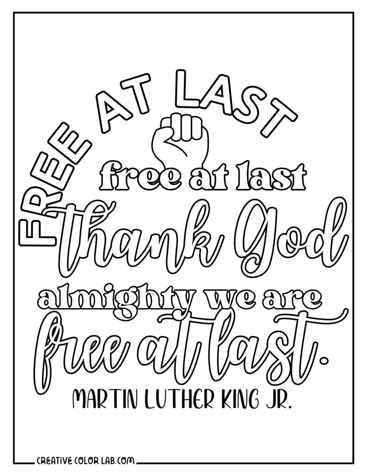 Free MLK Day Coloring Pages | Martin Luther King Jr Printables