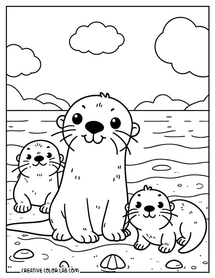 Free, Printable Otter Coloring Pages