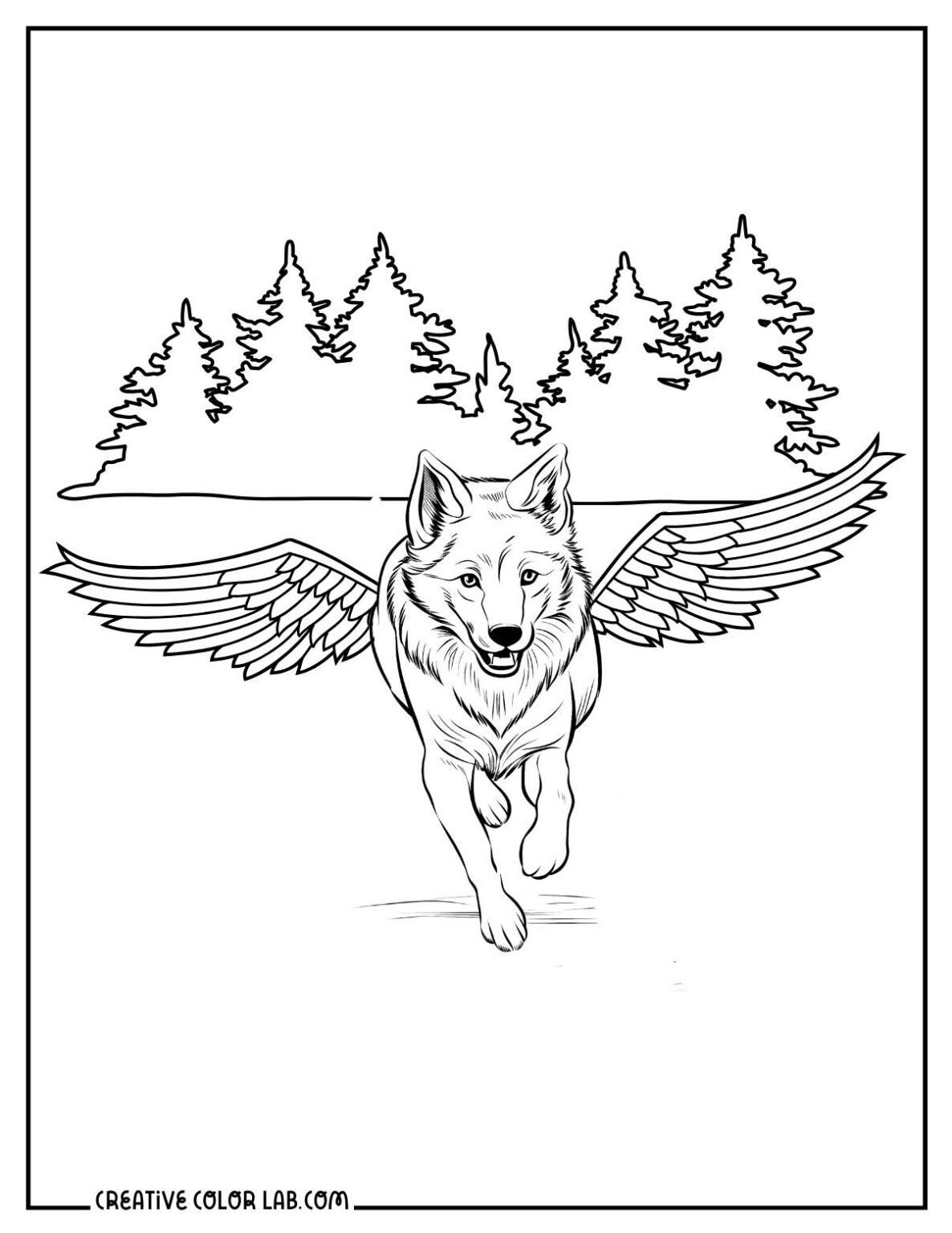 Free, Printable Wolf Coloring Pages