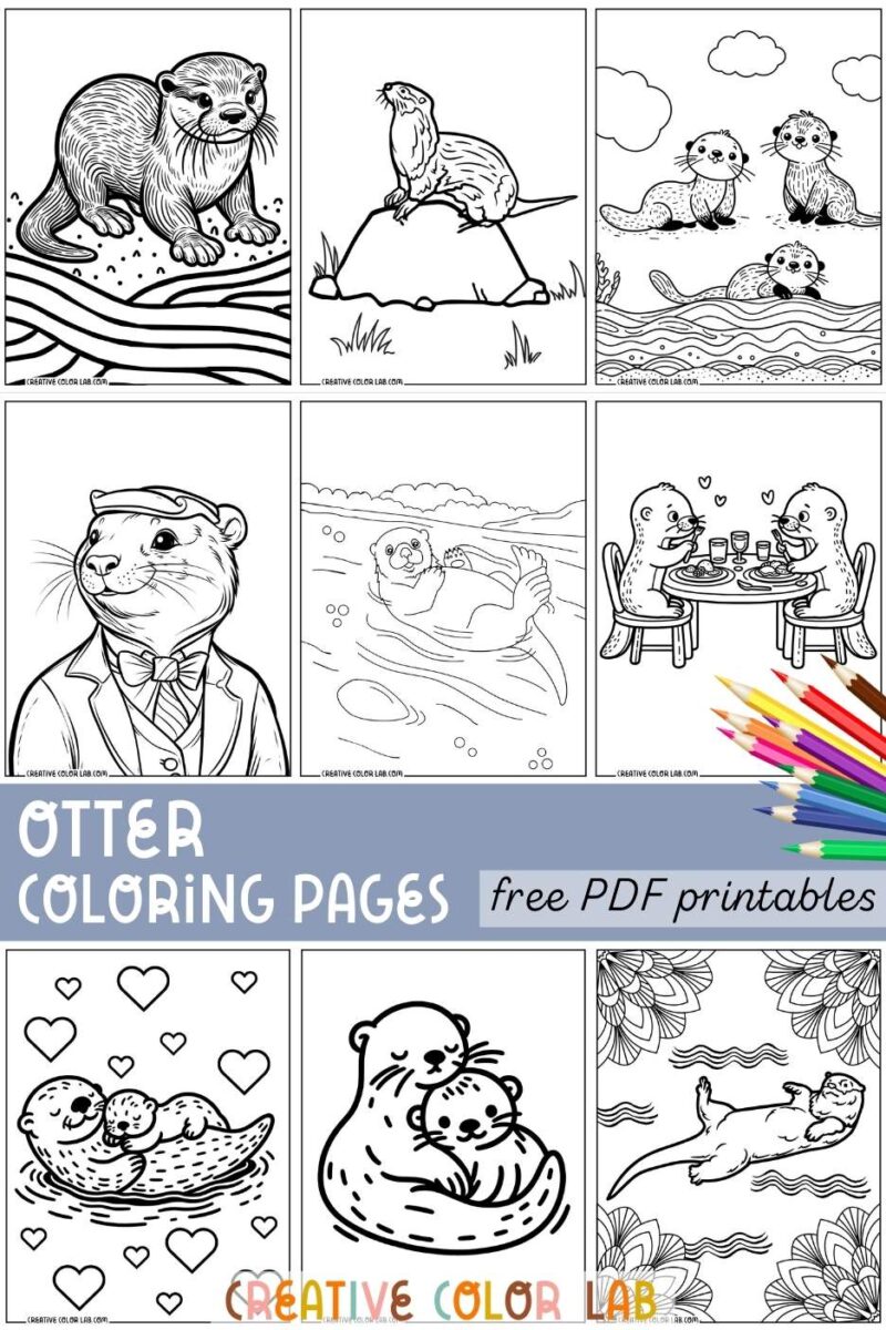 Free, Printable Otter Coloring Pages