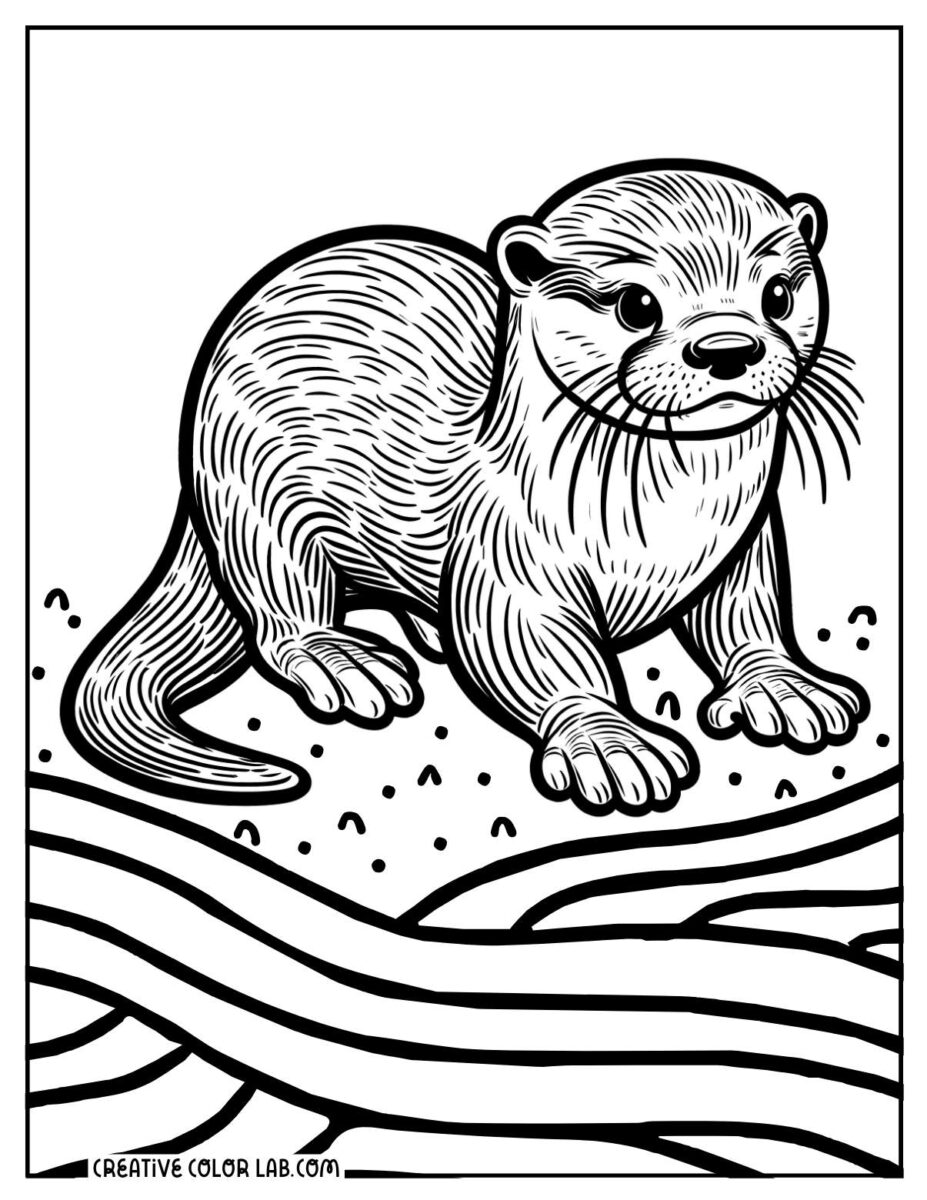 Free, Printable Otter Coloring Pages