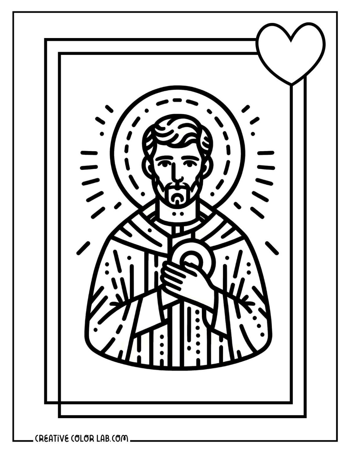 Free, Printable Saint Valentine Coloring Pages