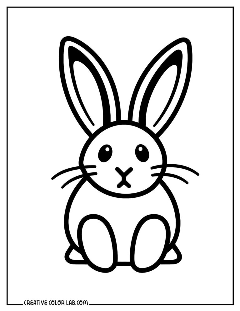 Bunny Rabbit Coloring Pages in PDF Format