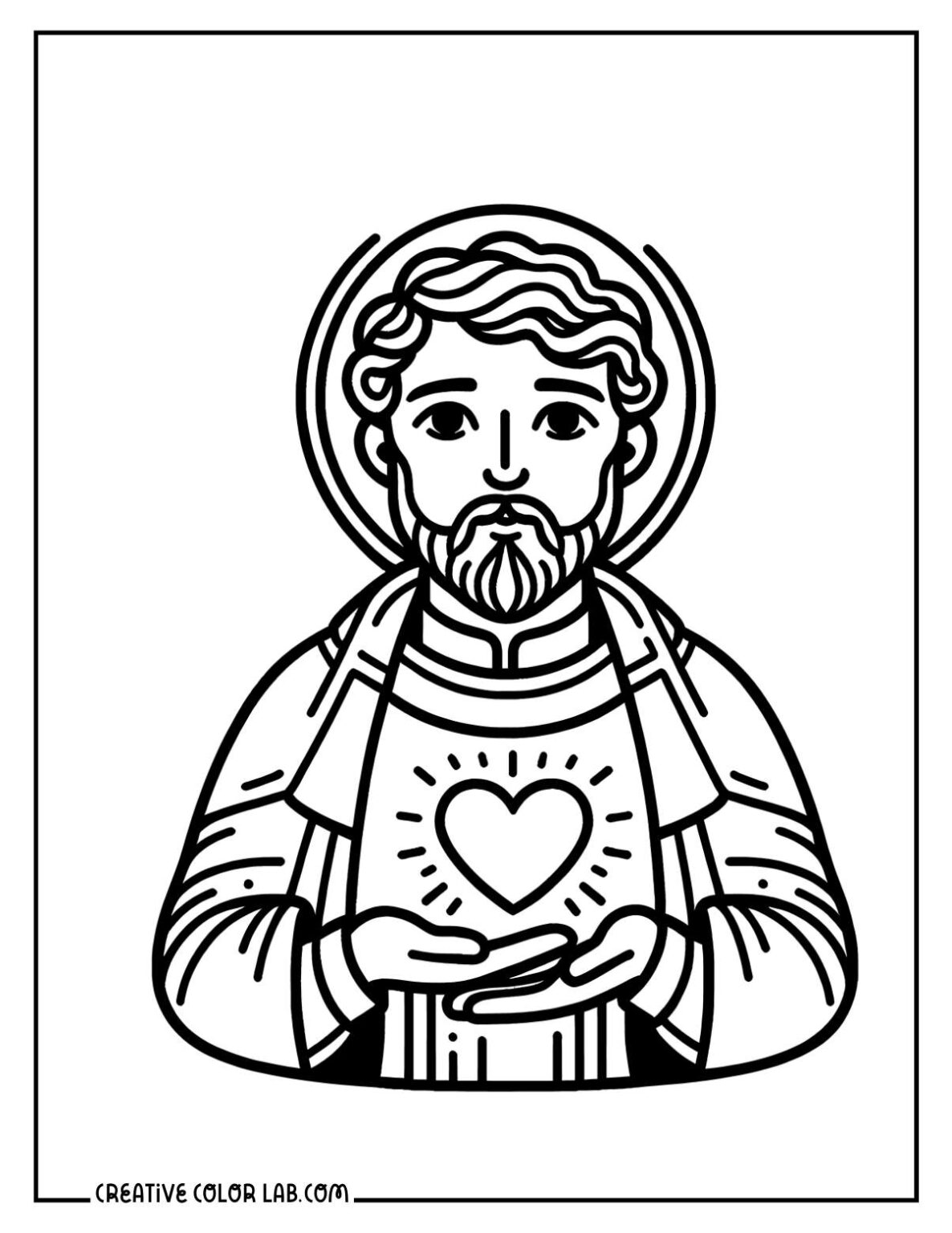 Free, Printable Saint Valentine Coloring Pages