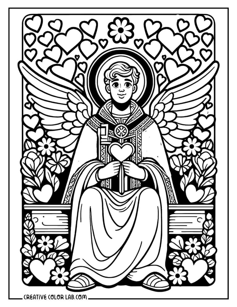 Free, Printable Saint Valentine Coloring Pages