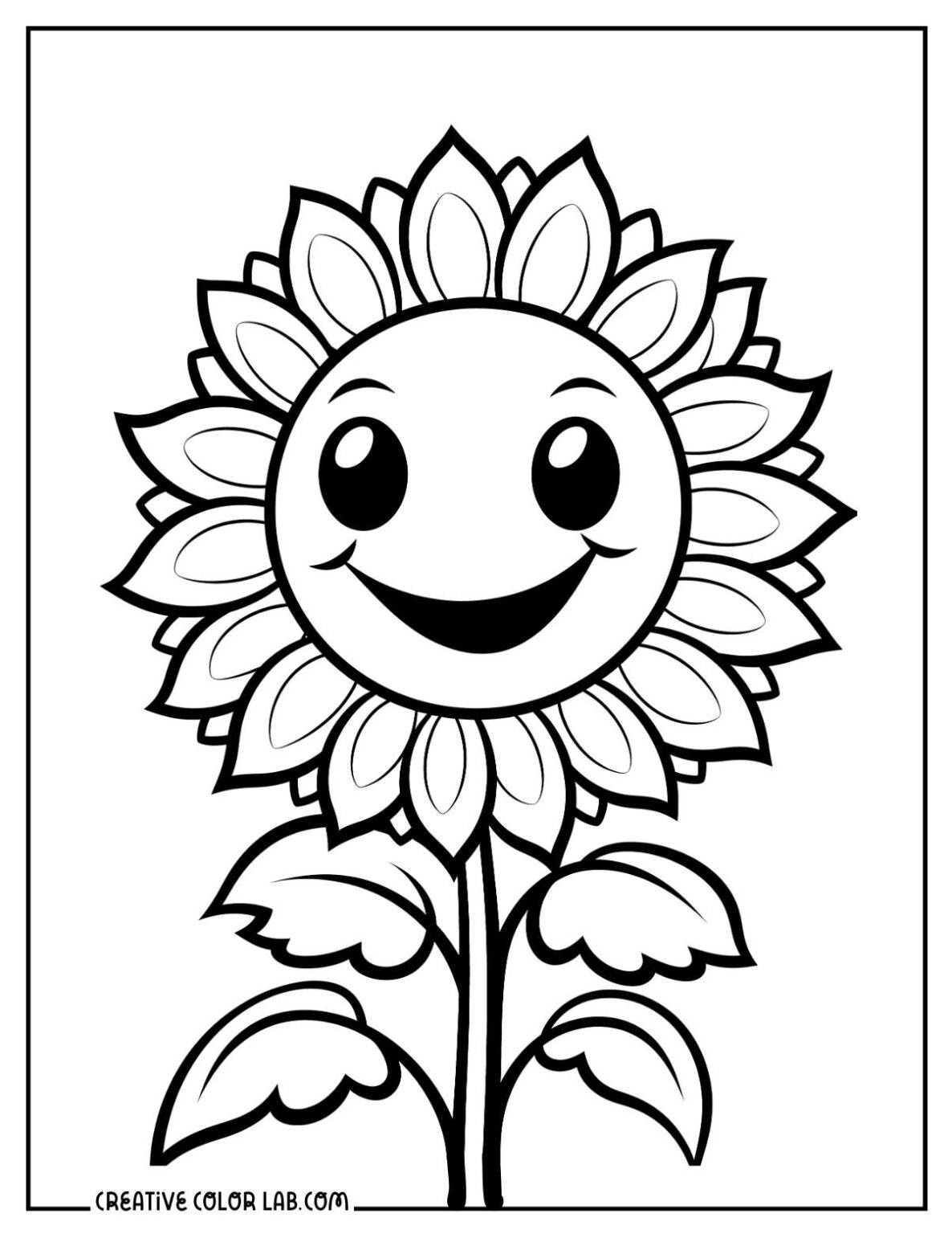 Free, Printable Sunflower Coloring Pages | PDF Downloads