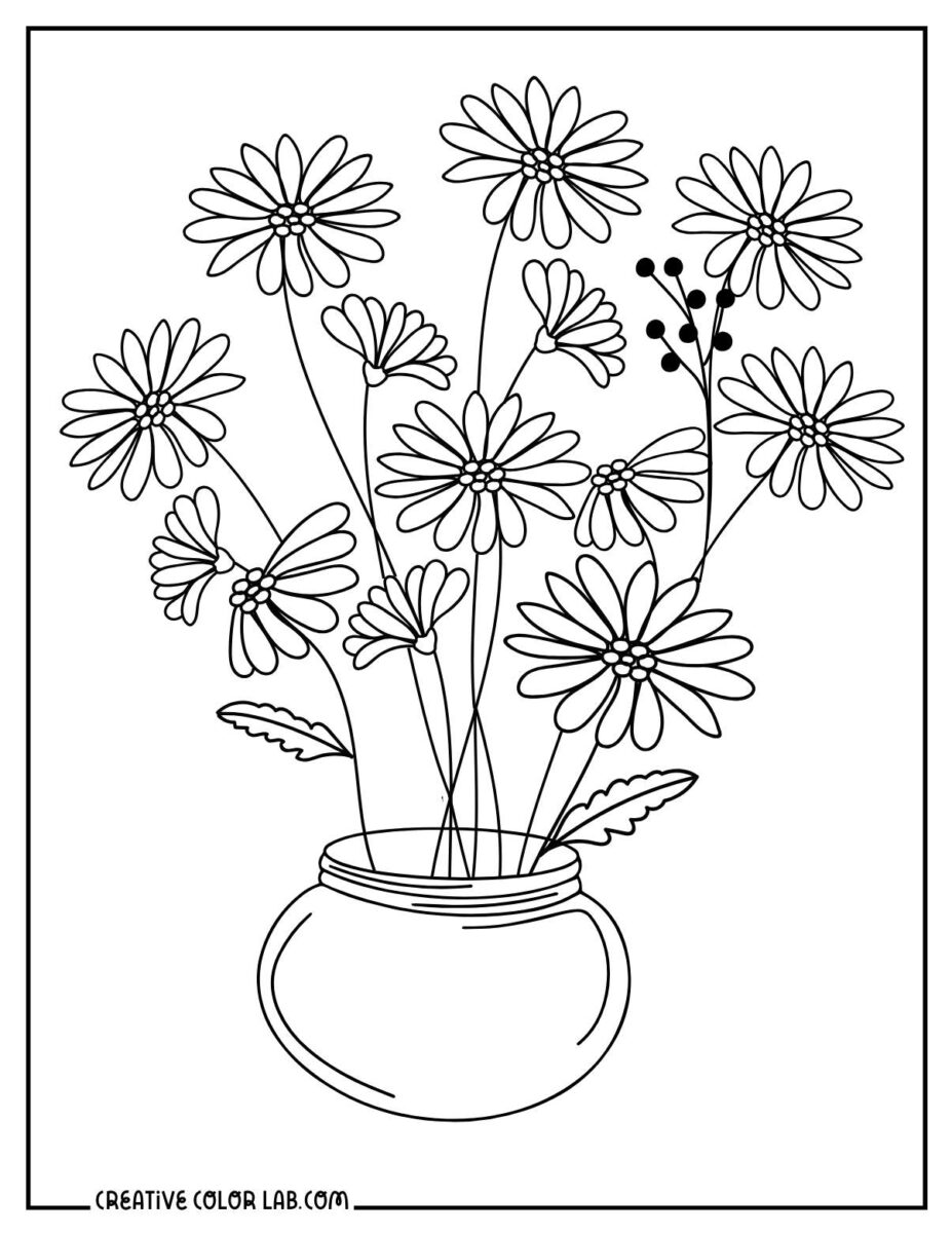 15 Printable Daisy Coloring Pages | Free PDF Downloads
