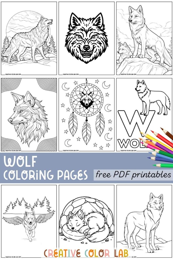 Free, Printable Wolf Coloring Pages