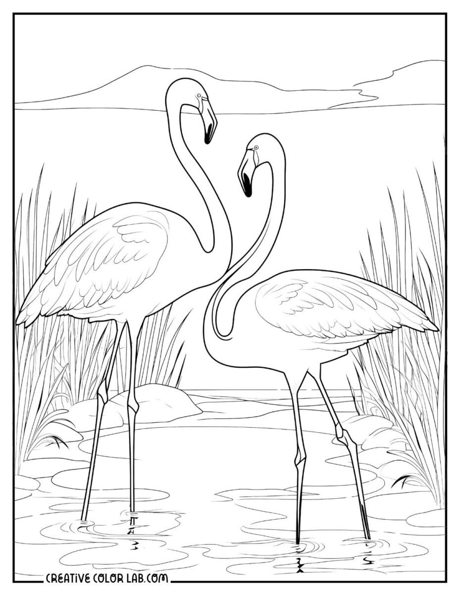 Free Flamingo Coloring Pages | Printable PDF Downloads
