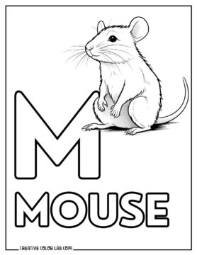 Printable Mouse Coloring Pages in PDF Format