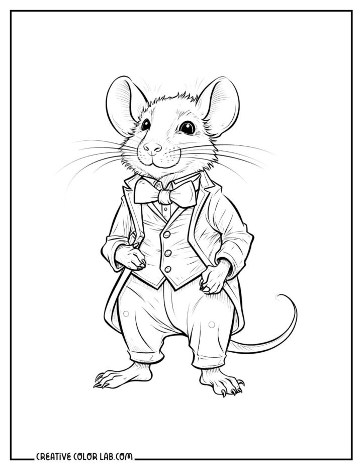 Printable Mouse Coloring Pages in PDF Format