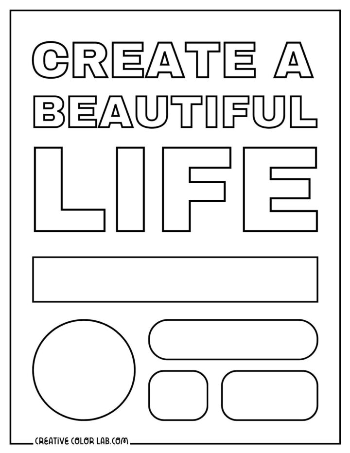 37 Inspirational Quotes Coloring Pages | Positive PDF Printables