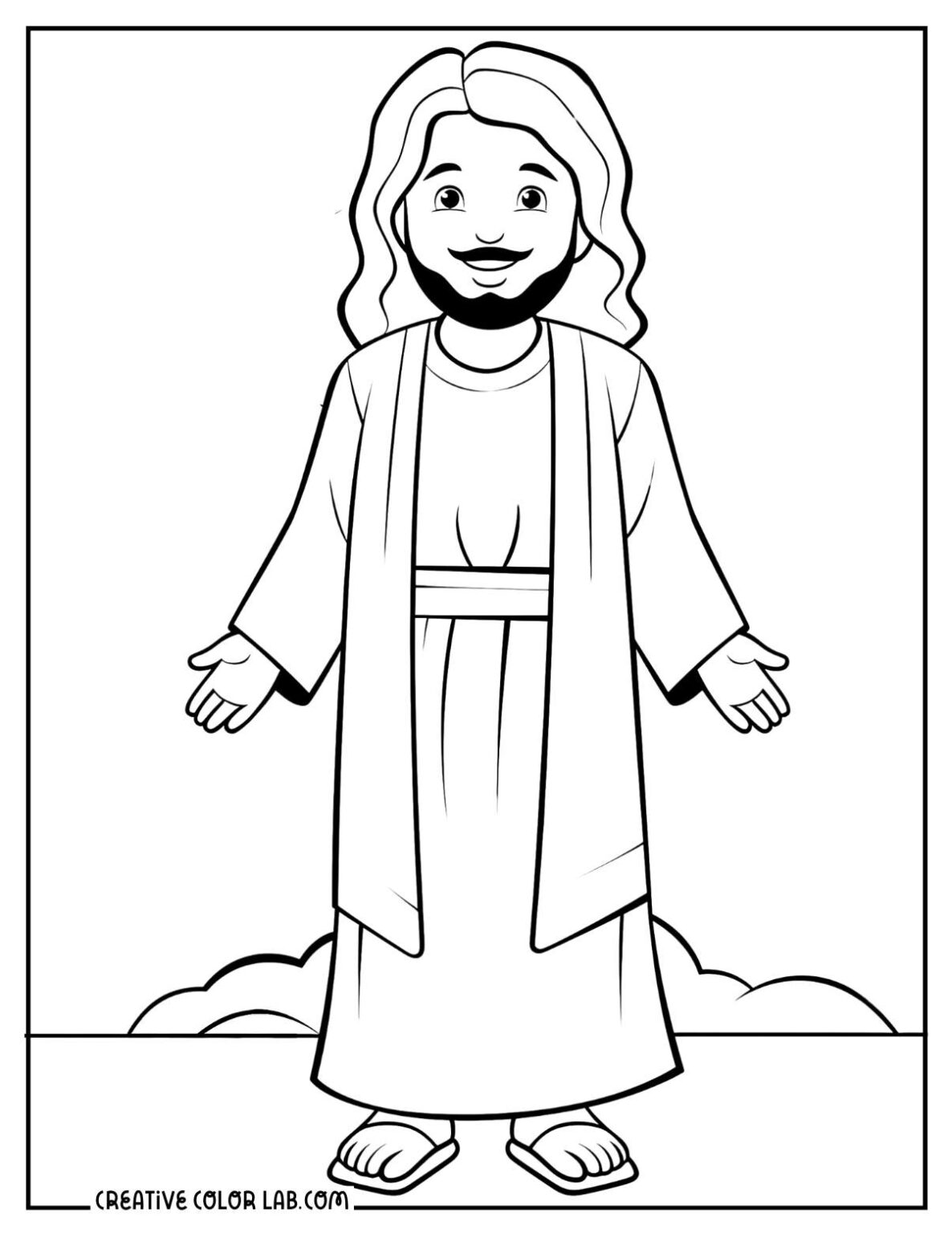 Printable Jesus Raising Lazarus Coloring Pages